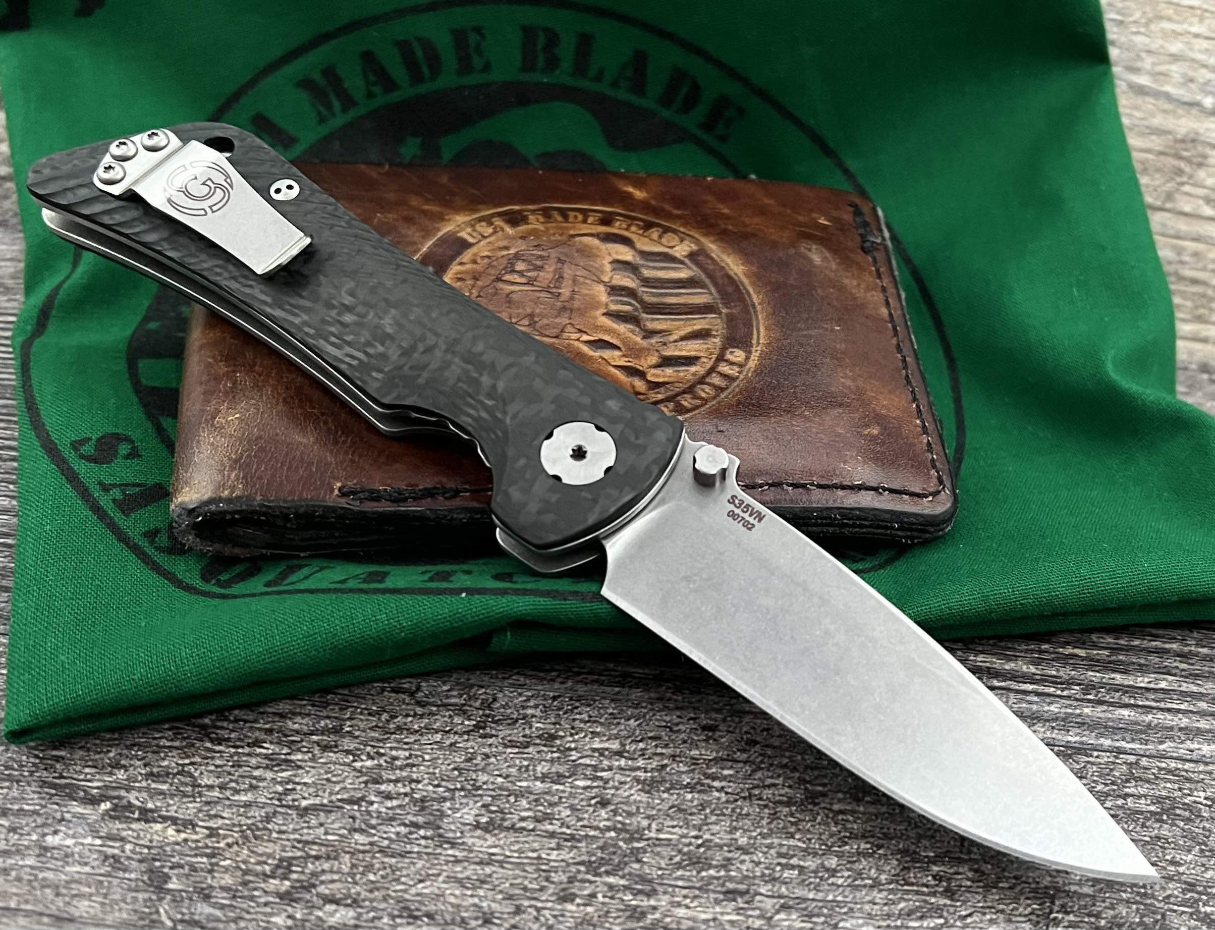 Sothern Grind Spider Monkey Carbon Fiber Scales Tumbled Satin Drop ...